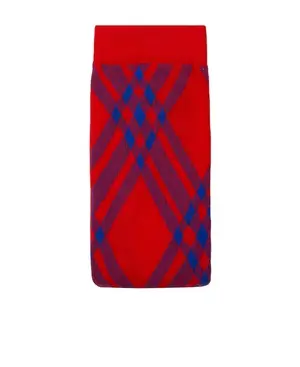 Burberry Checked Slip-on Tights - Red