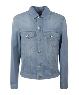 Brunello Cucinelli Long-sleeve Buttoned Denim Jacket - Blue