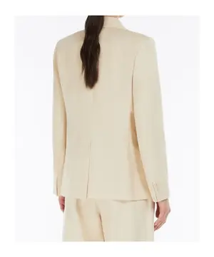 Max Mara Cotton And Linen Blazer - Ivory