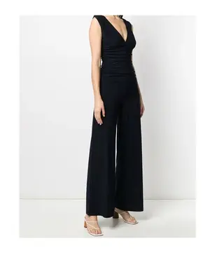 Norma Kamali Sleeveless V-neck Jumpsuit - Black