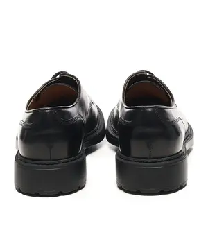 DOUCAL'S Lace-up Derby Flat Shoes - Black