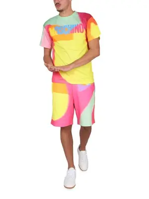 Moschino Loose Waist Shorts With Logo Detail