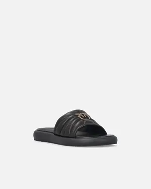 Pinko Fiona Logo Appliqué Slippers