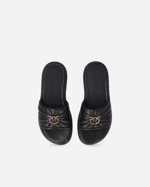 Pinko Fiona Logo Appliqué Slippers