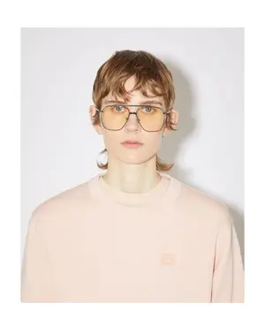 Acne Studios Face Patch Organic Cotton Crewneck Sweatshirt