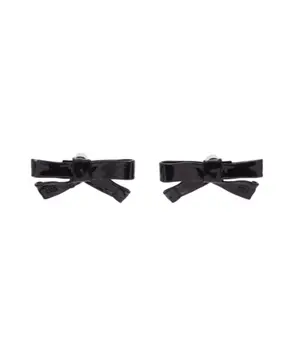 Balenciaga Bow Detail Earrings With Engraved Bb Logo