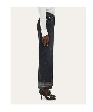 FERRAGAMO Mid-rise Stone Washed Denim Jeans