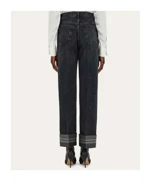 FERRAGAMO Mid-rise Stone Washed Denim Jeans