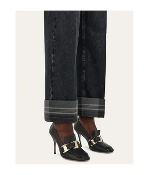 FERRAGAMO Mid-rise Stone Washed Denim Jeans