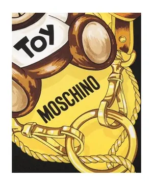 Moschino Logo Print Pattern Silk Scarf