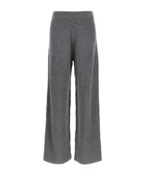 Sportmax Ribbed Knit Trousers - Gray