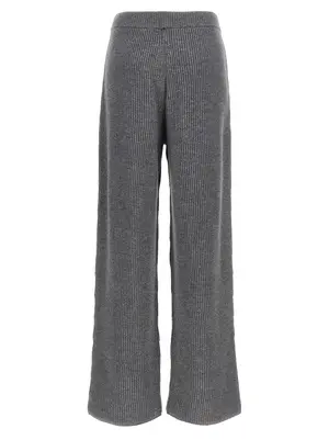Sportmax Ribbed Knit Trousers - Gray