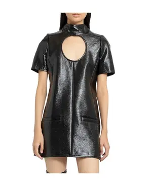 COURREGES Courrèges Short-sleeved Mini Dress With Cut-out Detail