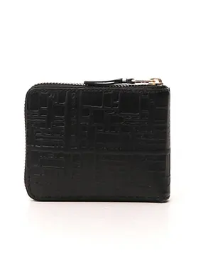 Comme Des Garçons Embossed Zip Around Wallet