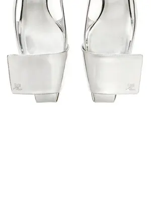 COURREGES Fold Slingback Pumps - Mirror