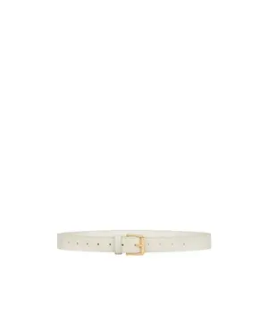 Givenchy Voyou Belt In Shiny Leather - Ivory