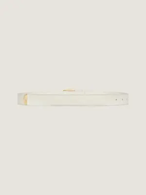 Givenchy Voyou Belt In Shiny Leather - Ivory