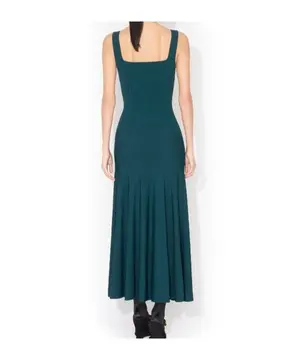 Alaïa Fitted Flare Rib Knit Dress