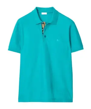 Burberry Cotton Polo Shirt - Atomic Blue
