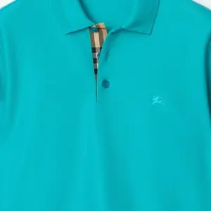 Burberry Cotton Polo Shirt - Atomic Blue