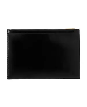 Thom Browne Zippered Clutch With Stripe Detail