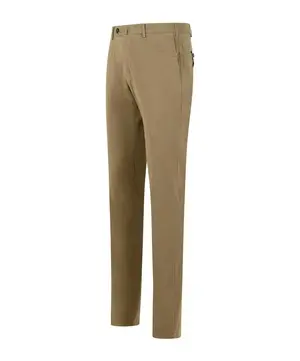 PT TORINO Slim Fit Stretch Cotton Gabardine Trousers - Brown