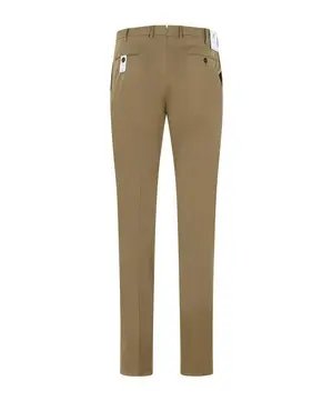 PT TORINO Slim Fit Stretch Cotton Gabardine Trousers - Brown