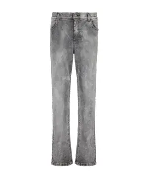Balmain Medium Wash Bottoms For Men