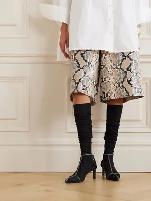 JIL SANDER Pointed Boots With Ankle Strap - Black
