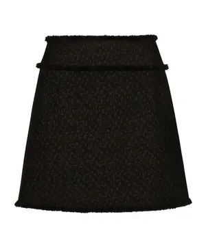 Dolce & Gabbana Tweed Mini Skirt With Raw Edge Hem