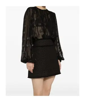 Dolce & Gabbana Tweed Mini Skirt With Raw Edge Hem