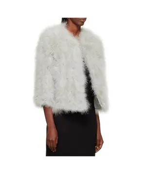 YVES SALOMON Feather Jacket - Blue