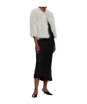 YVES SALOMON Feather Jacket - Blue