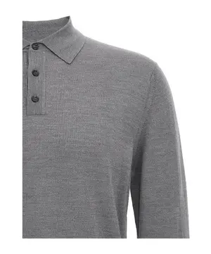 ZANONE Flexwool Long-sleeve Polo Shirt - Grey
