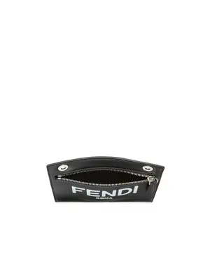 Fendi Peekaboo Clutch Bag With Roma Print