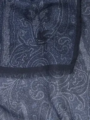 Etro Paisley Printed Frayed-edge Scarf