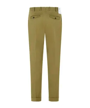 PT TORINO Rebel Pleated Cuffed Trousers - Green