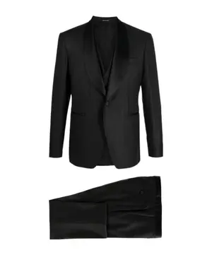 Tagliatore Single-breasted Three-piece Suit - Black