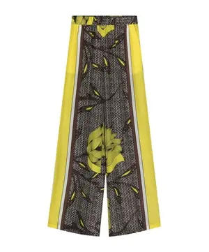 P.a.r.o.s.h Floral Print Silk Trousers