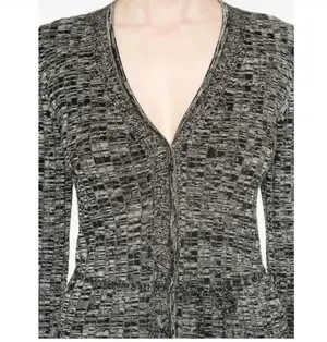 Dries Van Noten V-neck Long-sleeve Knitted Cardigan With Drawstring