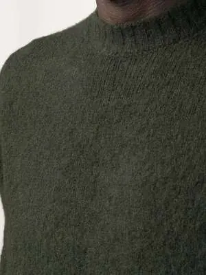 Aspesi Crew Neck Wool Jumper - Black
