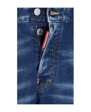 Dsquared2 Distressed Straight-leg Jeans - Blue