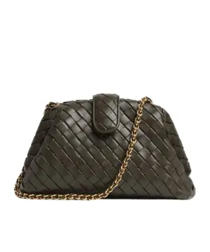 Bottega Veneta Teen Lauren 1980 With Chain Bag - Khaki