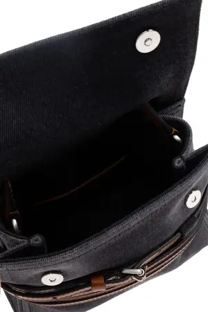 Moschino Tie Me Belted Mini Top Handle Bag - Black