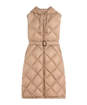 Max Mara Gilet With Hood And Belt