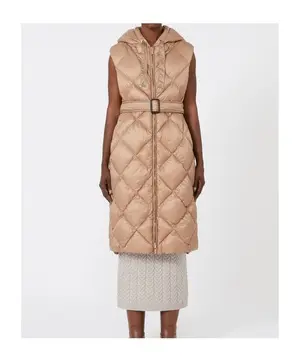 Max Mara Gilet With Hood And Belt
