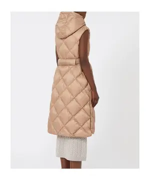 Max Mara Gilet With Hood And Belt