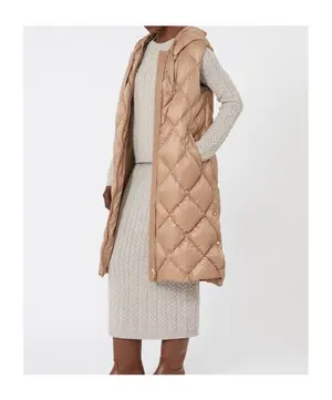 Max Mara Gilet With Hood And Belt
