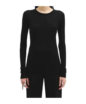 ANN DEMEULEMEESTER Fiene Long Sleeve Ribbed Top