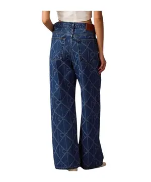 Calvin Klein Belt Loop Monogram Jeans - Blue